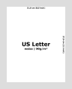 US Letter Papier weiss • 90g/m² - 100 Blatt